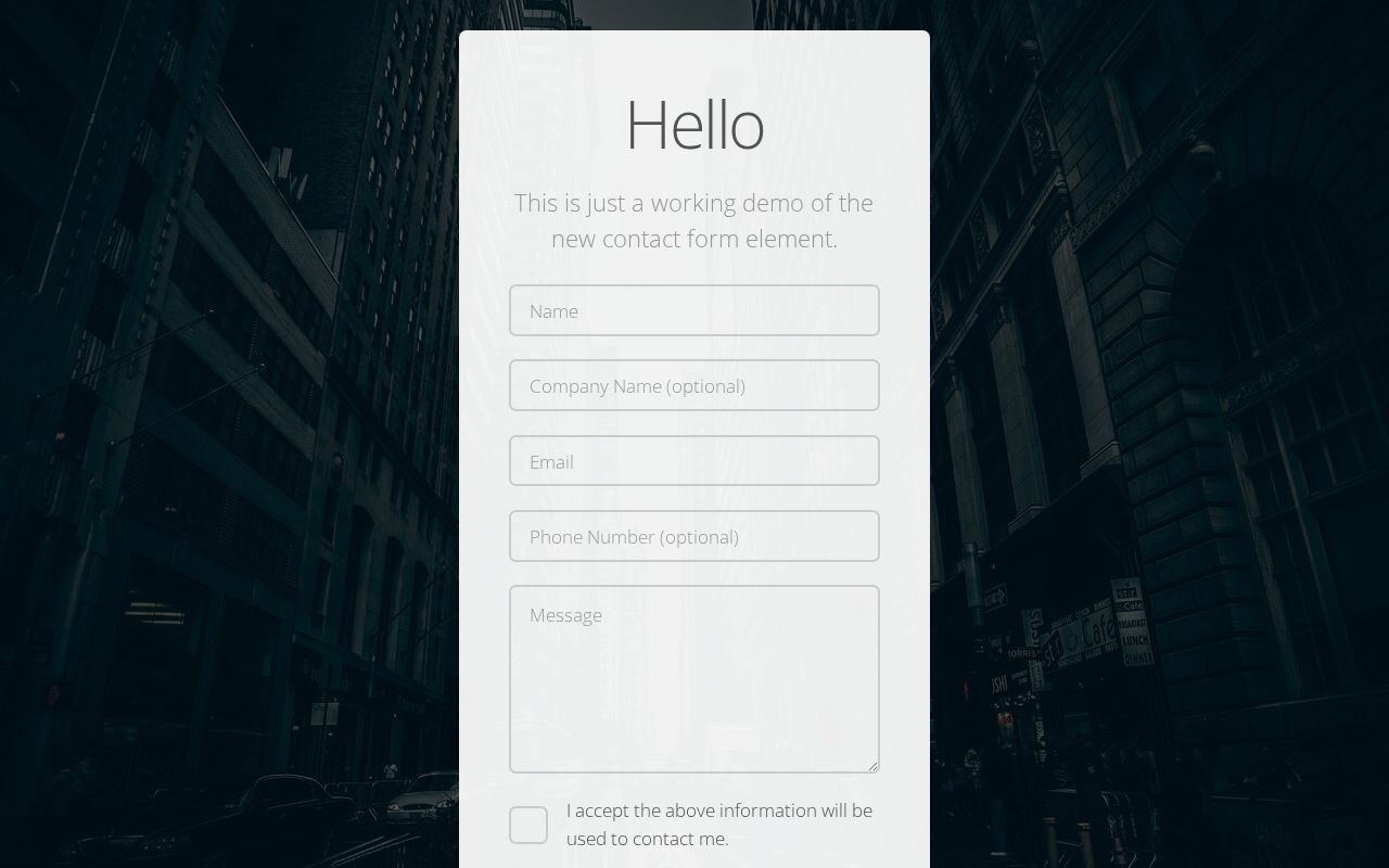 Contact Form Demo
